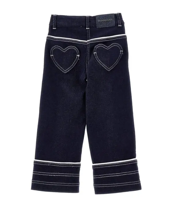Monnalisa Heart Pocket Flared Jeans