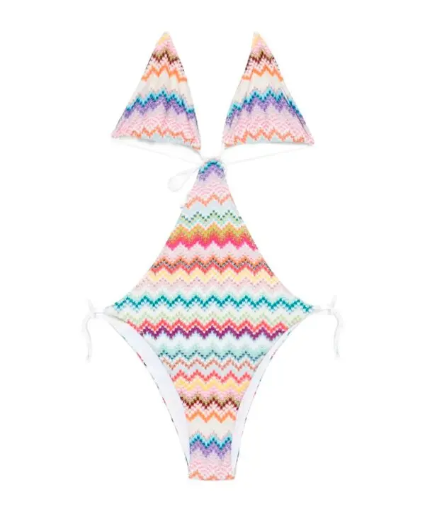 Missoni Zigzag Pattern Bikini - Pink