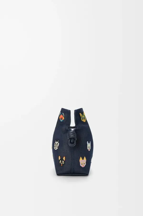 Loewe Logo Detail Embroidered Clutch Bag