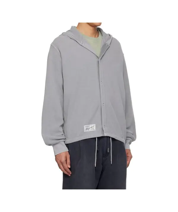 WOOYOUNGMI Open Front Hooded Sweatshirt