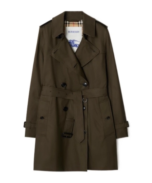 Burberry Double-breasted Trench Coat - Juniper Green