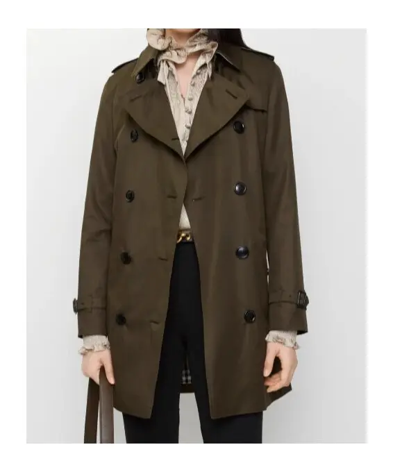 Burberry Double-breasted Trench Coat - Juniper Green