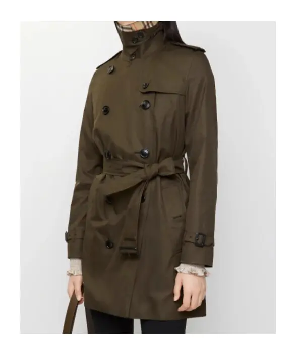 Burberry Double-breasted Trench Coat - Juniper Green