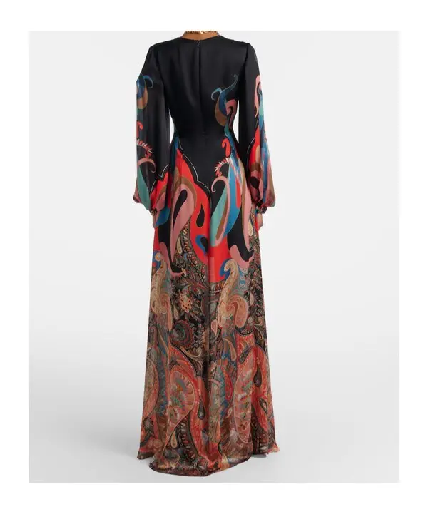 Etro Paisley Silk Maxi Dress