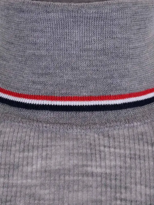 Thom Browne Striped Trim Turtleneck Jumper