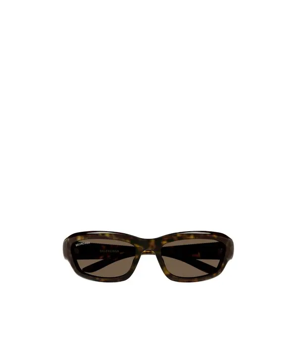 Balenciaga Rectangular Frame Sunglasses - Havana