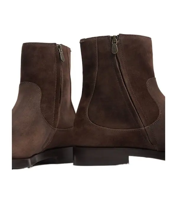 Brunello Cucinelli Suede Zip-up Ankle Boots