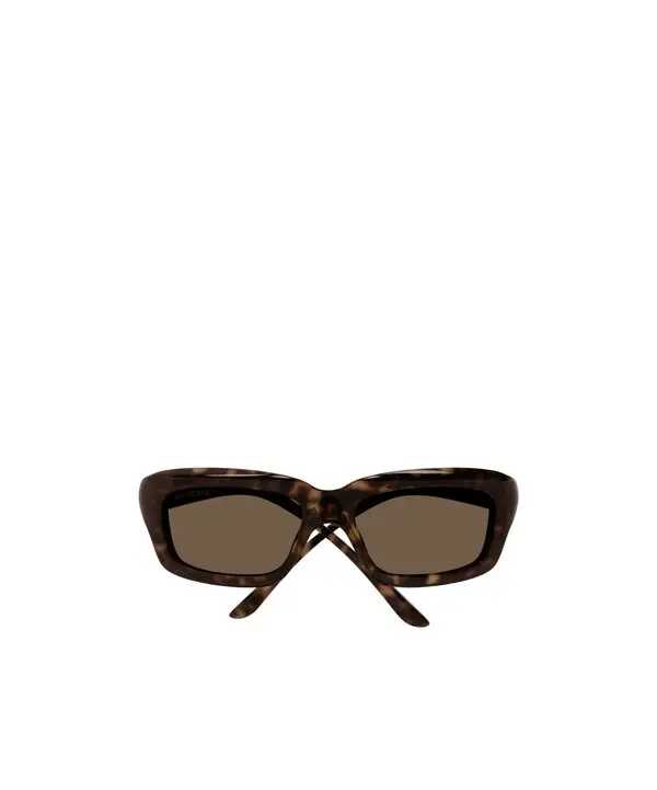 Balenciaga Rectangle Frame Sunglasses - Havana