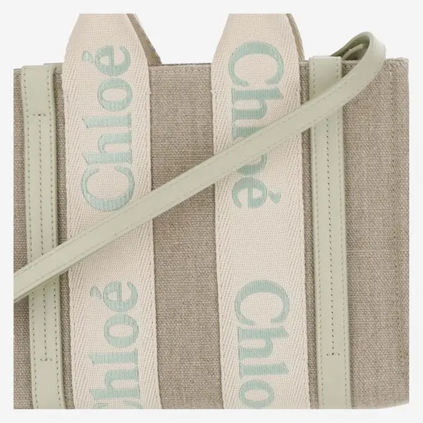Chloé Woody Small Tote Bag - Nude