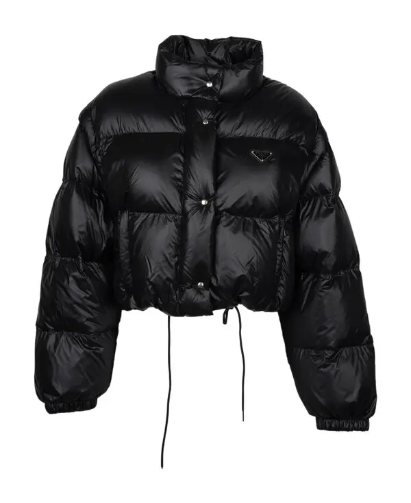 Prada Convertible High-neck Down Jacket