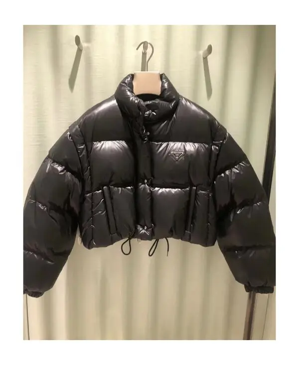 Prada Convertible High-neck Down Jacket