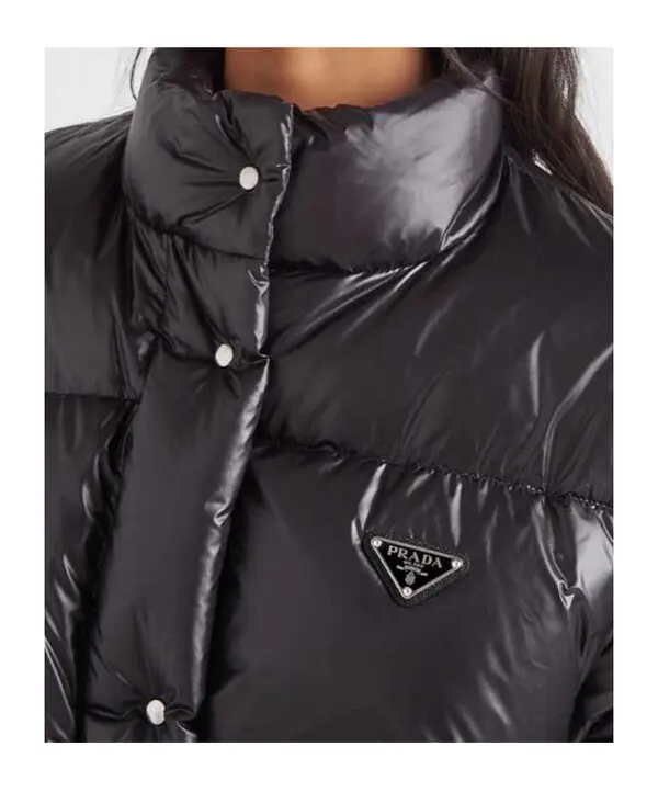 Prada Convertible High-neck Down Jacket