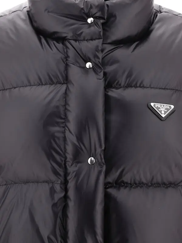 Prada Convertible High-neck Down Jacket