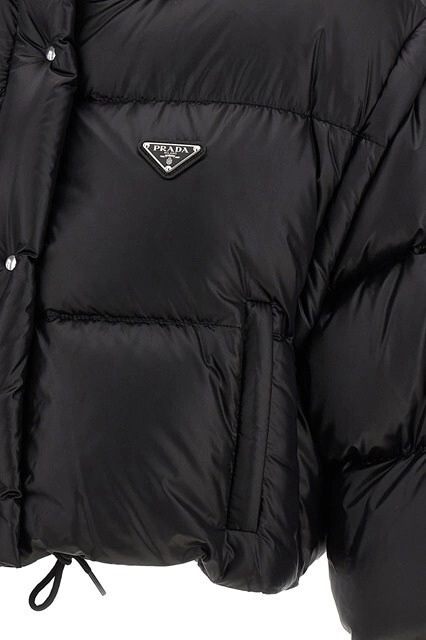 Prada Convertible High-neck Down Jacket