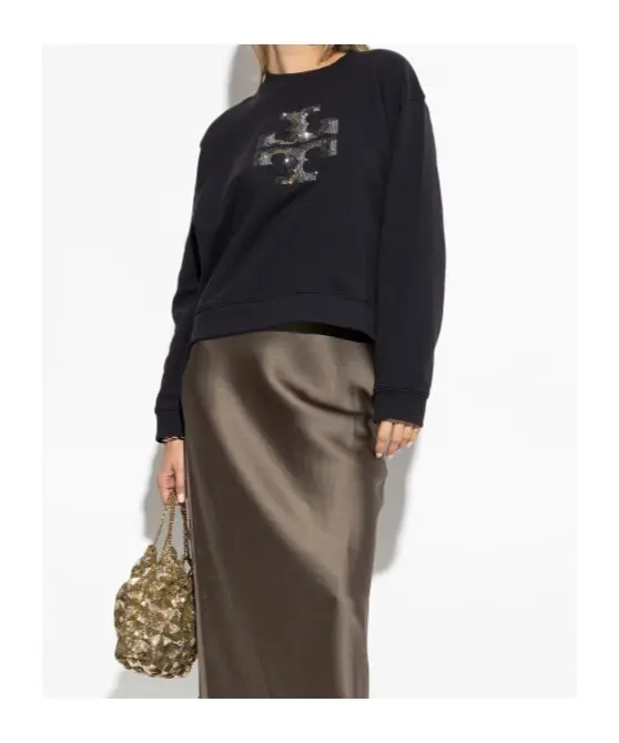 Tory Burch Logo Embroidered Sweatshirt