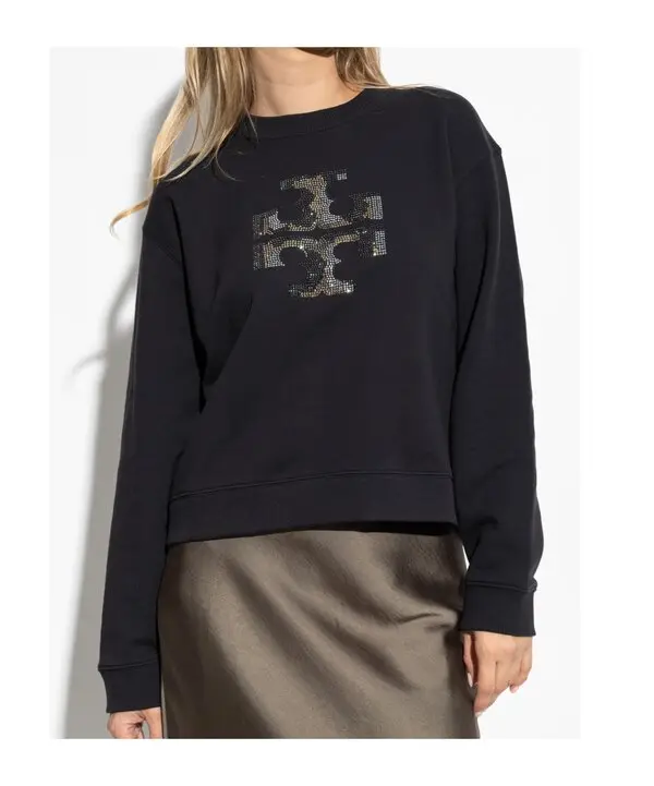 Tory Burch Logo Embroidered Sweatshirt