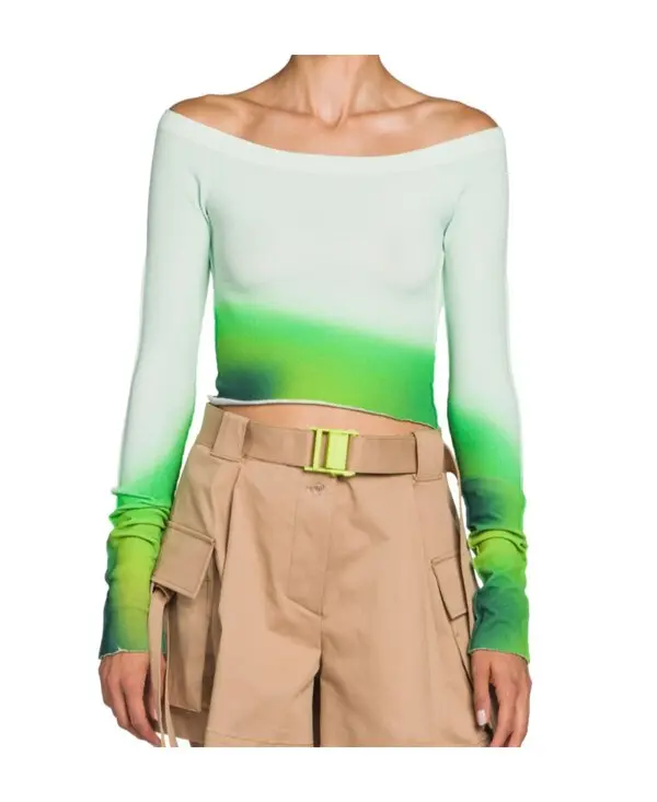 Off-White Blurred Seamless Knit Top