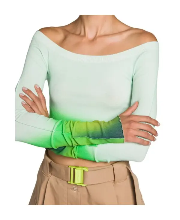 Off-White Blurred Seamless Knit Top