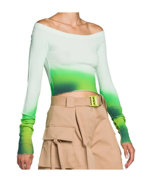 Off-White Blurred Seamless Knit Top