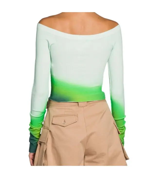 Off-White Blurred Seamless Knit Top