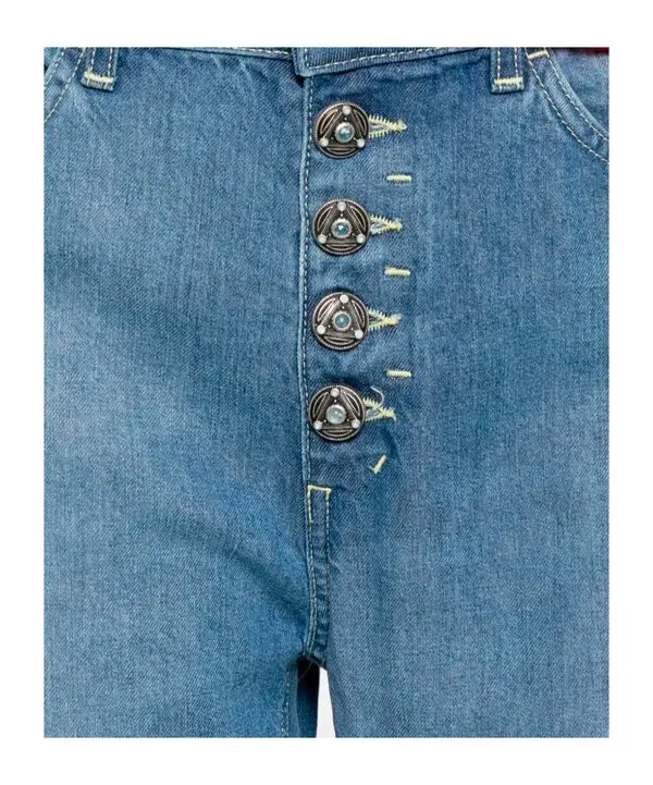 DONDUP Tapered Cuffed Jeans With Buckle Detail
