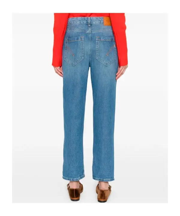 DONDUP Tapered Cuffed Jeans With Buckle Detail