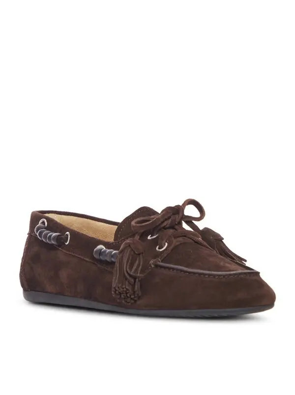 Miu Miu Suede Tassel Detail Loafers