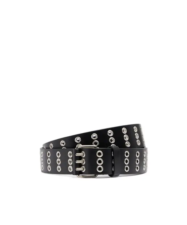 ANN DEMEULEMEESTER Ezra Belt With Metal Eyelets - Black