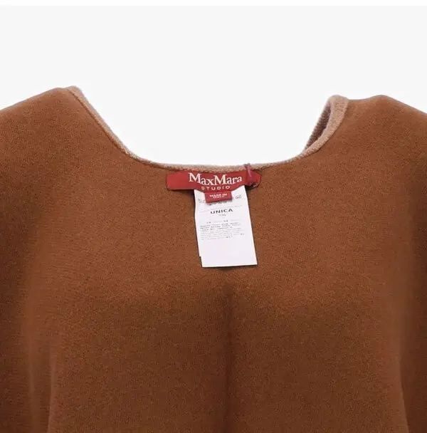Max Mara All-over Logo Patterned Fringed Cape - Brown