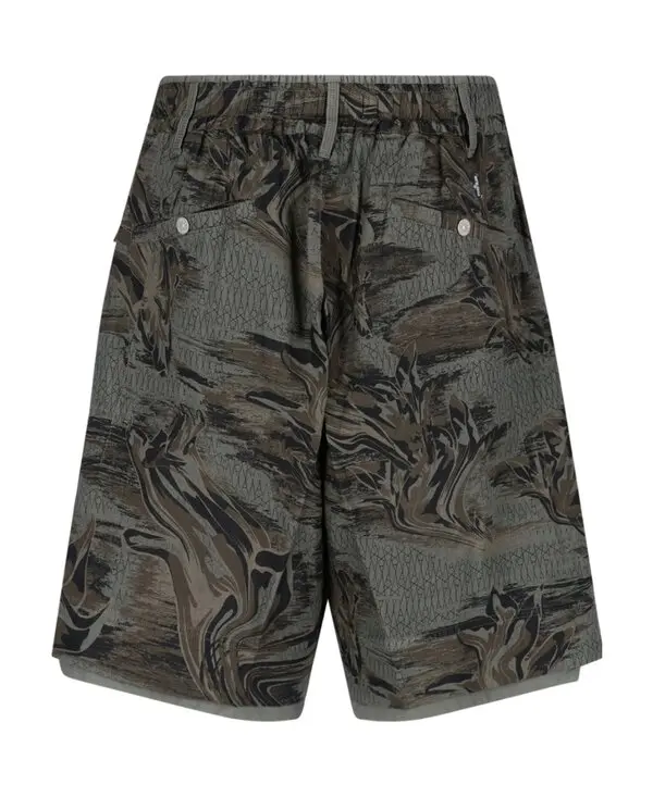 Stone Island Abstract Print Knee-length Bermuda Shorts
