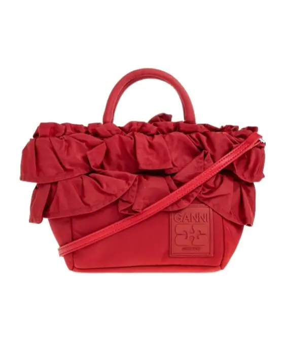 GANNI Ruffled Tote Bag