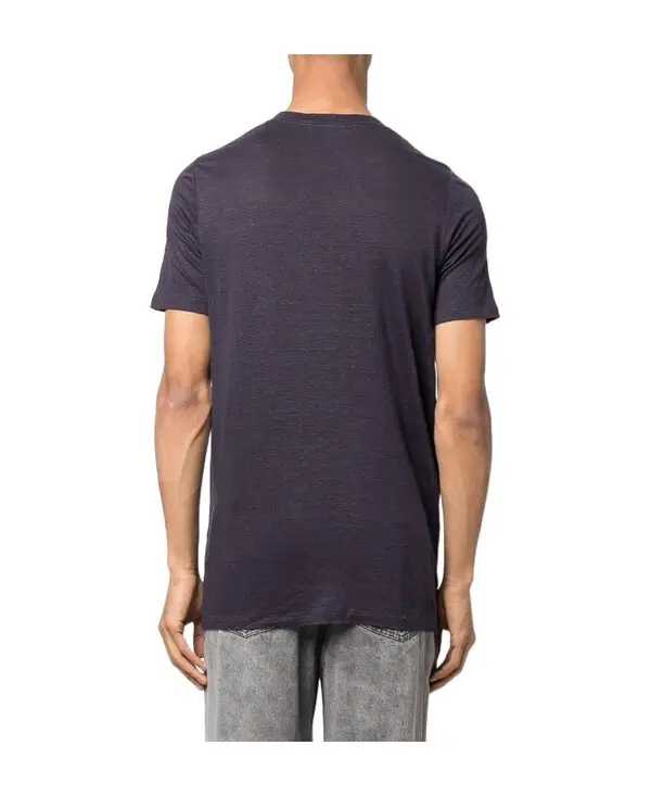 Isabel Marant Étoile Dark Blue Logo Round Collar Short-sleeved T-shirt