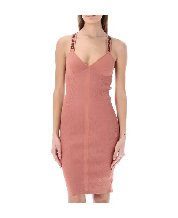 Off-White Logo Strap Mini Dress