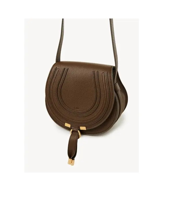 Chloé Marcie Foldover Small Saddle Bag - Deep Khaki