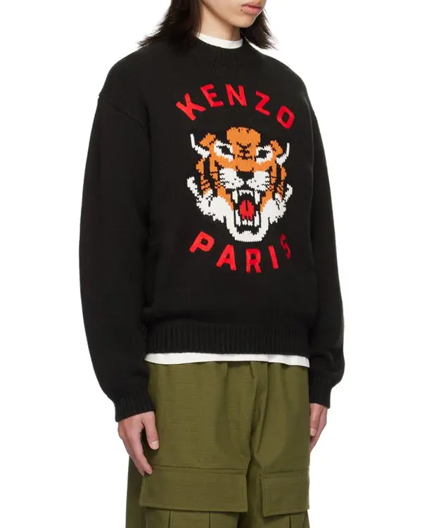 Kenzo Embroidered Tiger Logo Crewneck Sweater