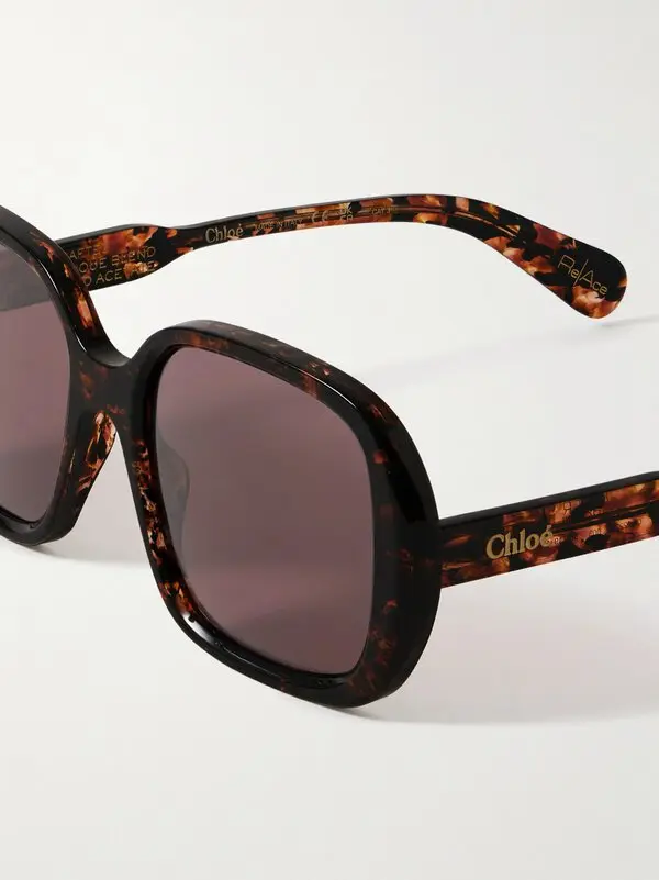 Chloé Square Frame Sunglasses With Geometric Frame - Gray