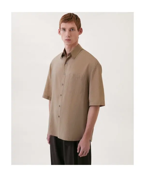 LEMAIRE Grid-pattern Pocket Shirt
