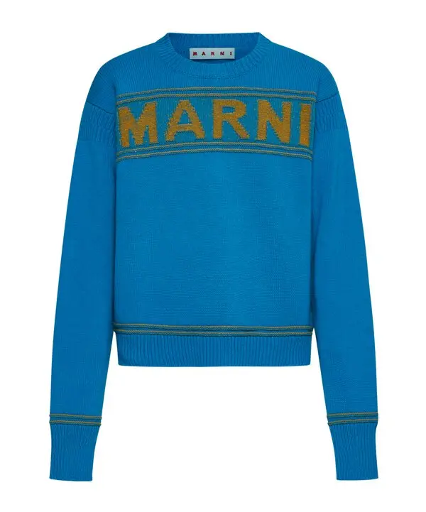 Marni Logo Intarsia Knit Pullover