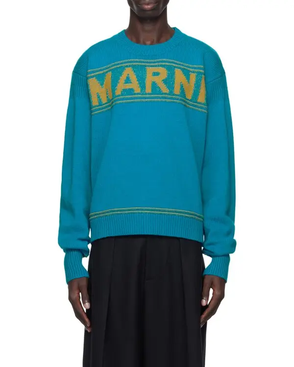 Marni Logo Intarsia Knit Pullover