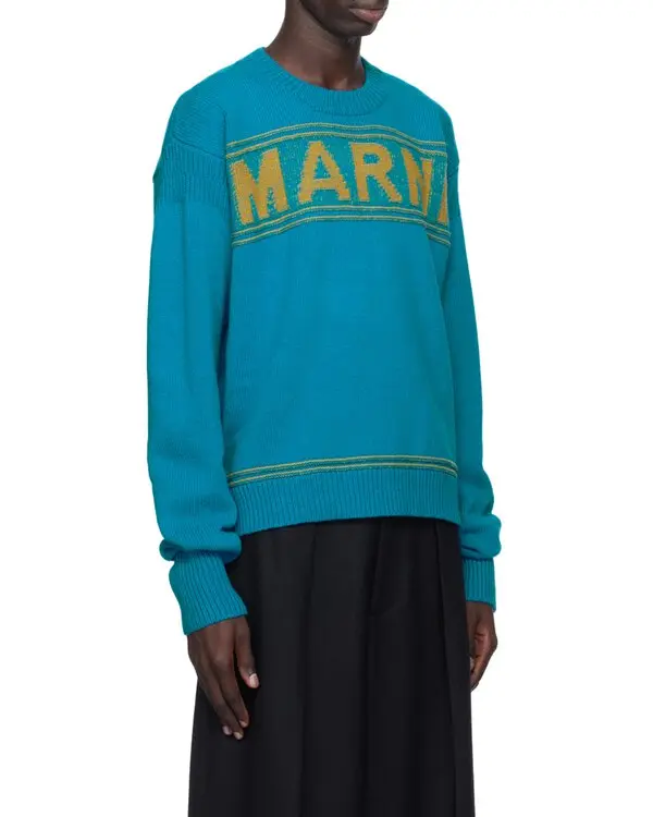 Marni Logo Intarsia Knit Pullover