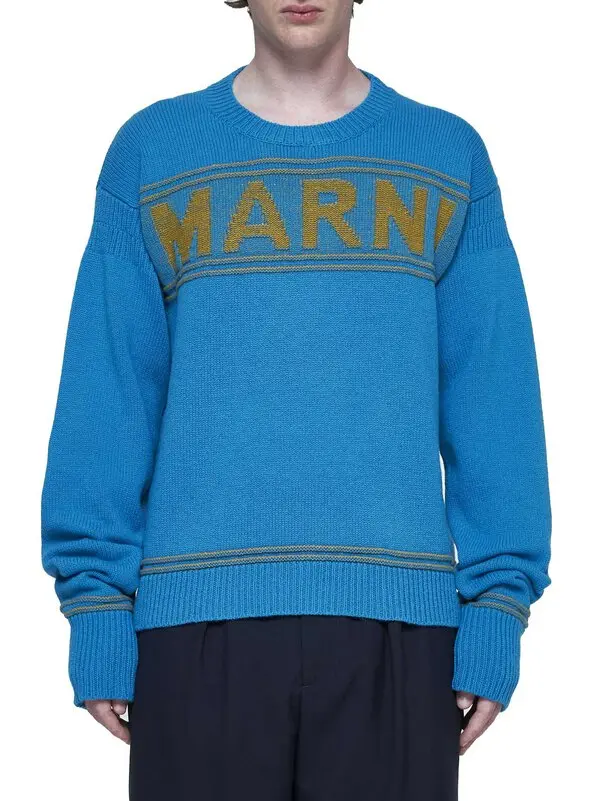 Marni Logo Intarsia Knit Pullover