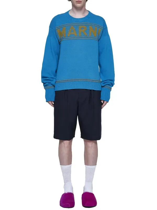 Marni Logo Intarsia Knit Pullover
