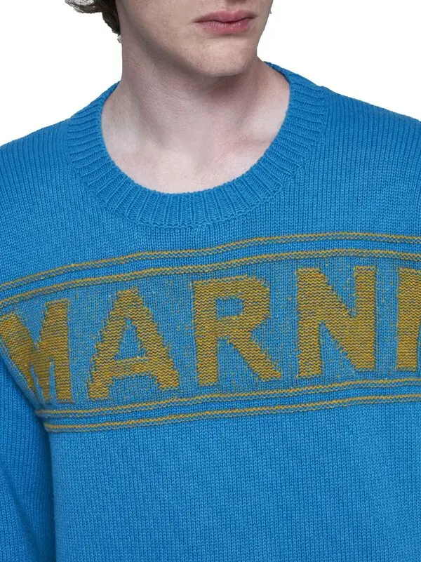 Marni Logo Intarsia Knit Pullover