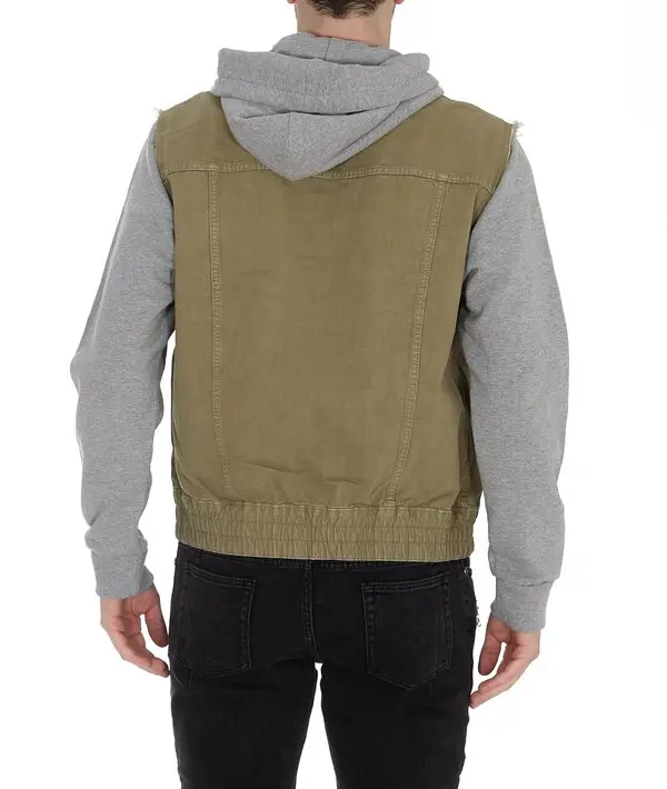 Balmain Contrast Panel Hooded Jacket