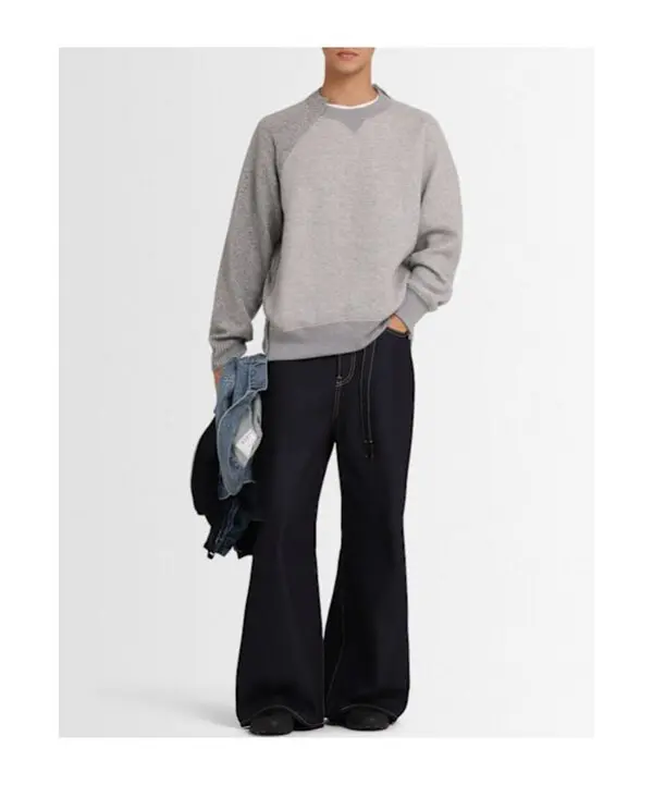 Sacai Wool Knit Sponge Sweatshirt