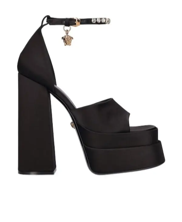 Versace Buckle High-heeled Platform Sandals