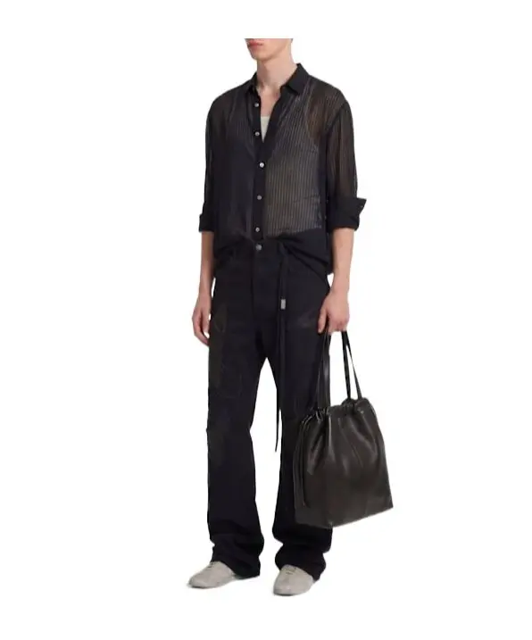 ANN DEMEULEMEESTER Andre Tonal Striped Classic Shirt