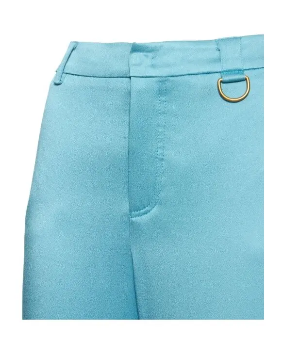 Blumarine Satin Wide Leg Cargo Pants
