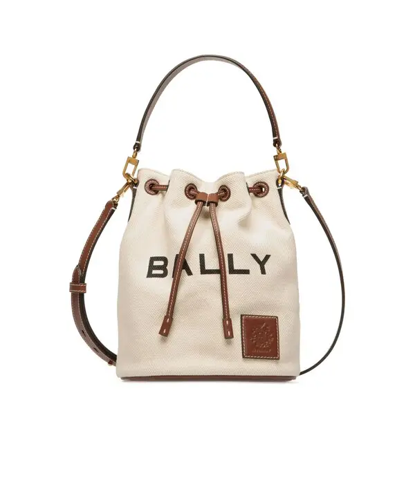 Bally Bucket Shoulder Bag With Drawstring - Nude