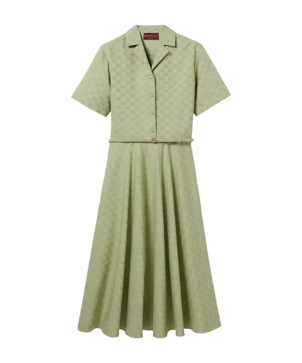 Gucci Mid-length Gg Gabardine Dress